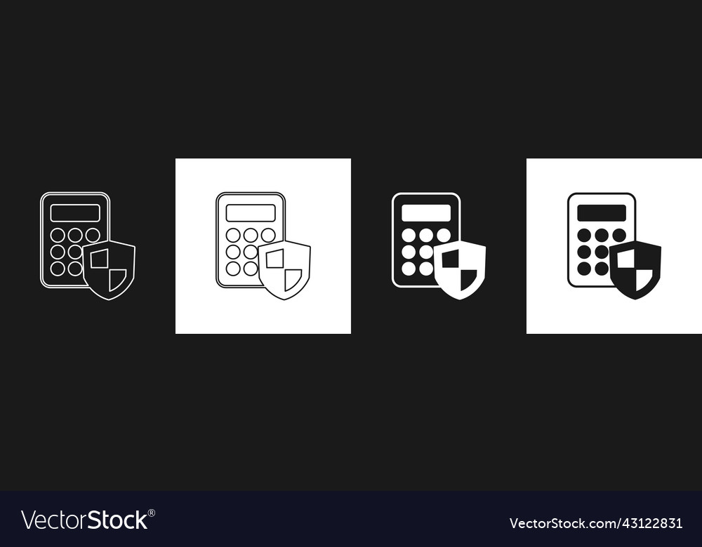 Set security system control panel with display Vector Image