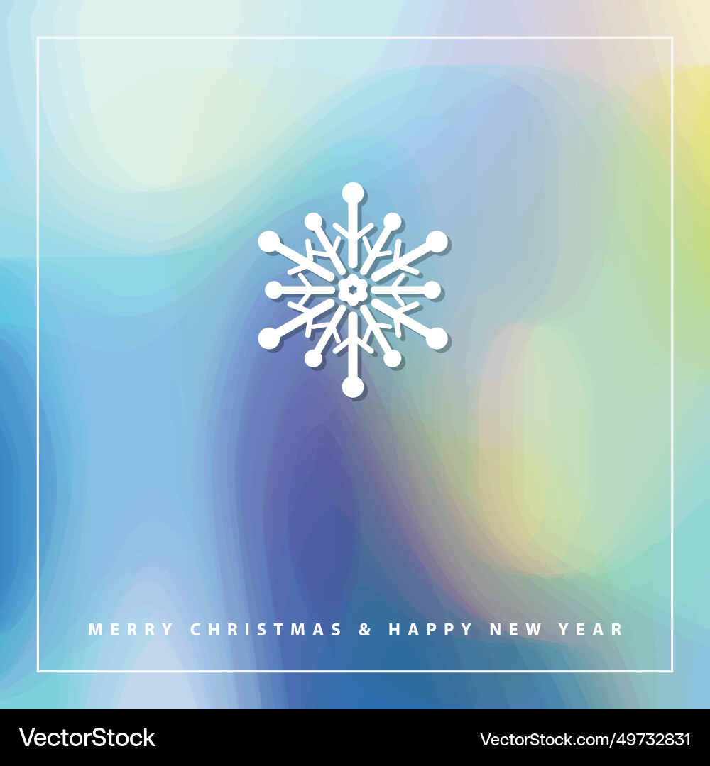 White christmas snowflake greeting card Royalty Free Vector