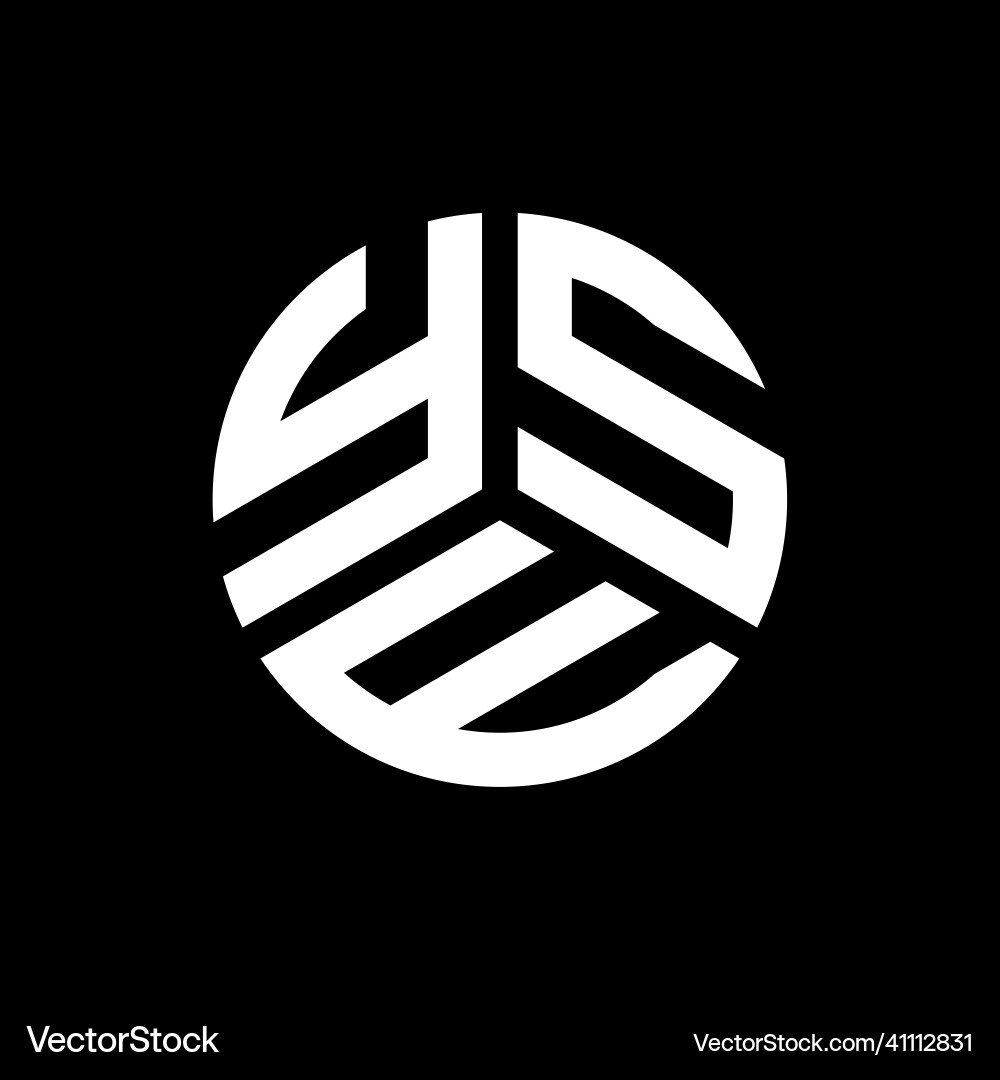 Yse letter logo design on black background Vector Image