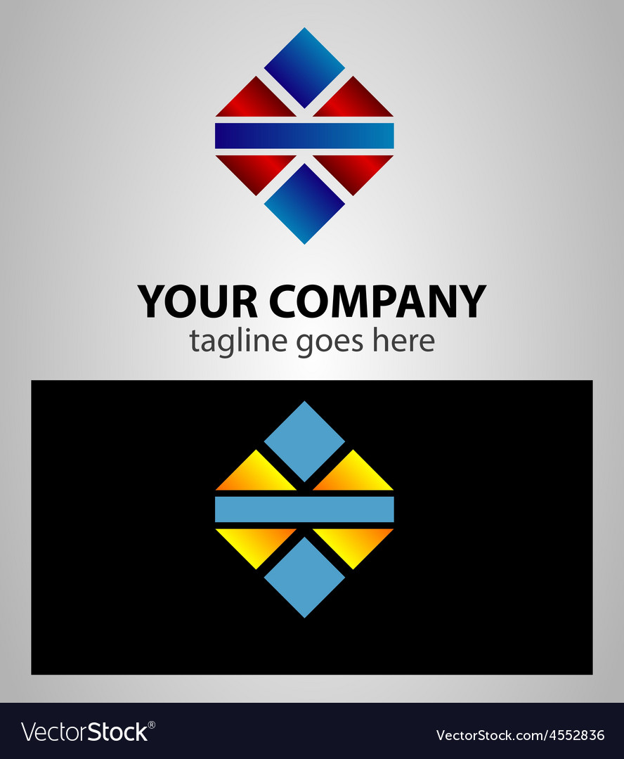 Abstract square logo Royalty Free Vector Image