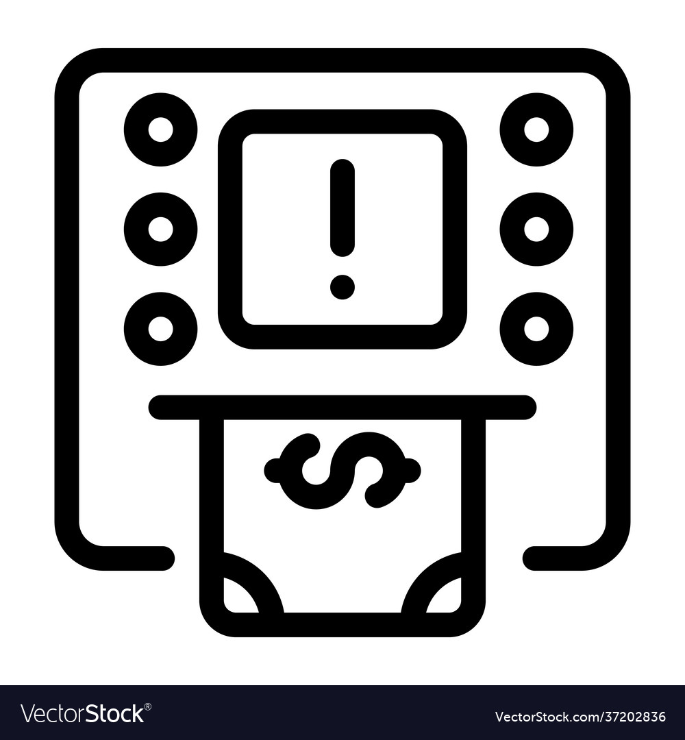Atm error Royalty Free Vector Image - VectorStock