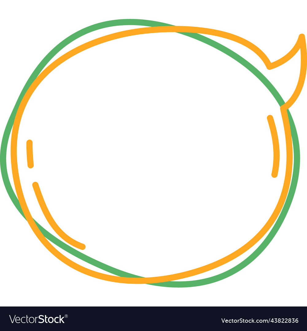 Chat bubble doodle Royalty Free Vector Image - VectorStock