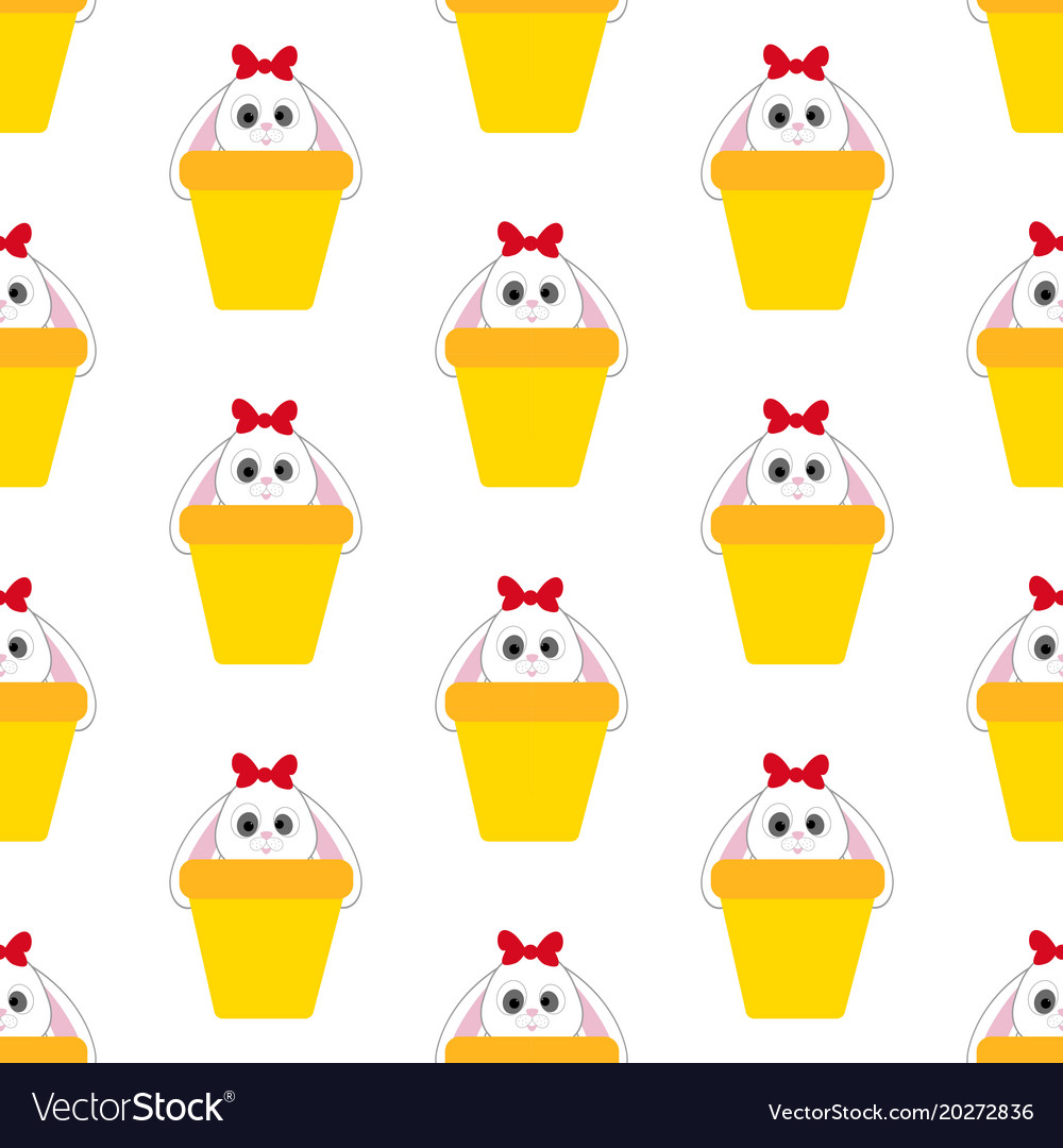 Easter rabbit seamless pattern Royalty Free Vector Image