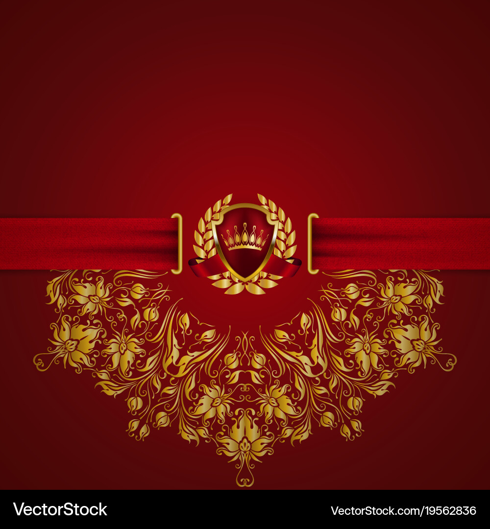 Elegant golden frame banner Royalty Free Vector Image