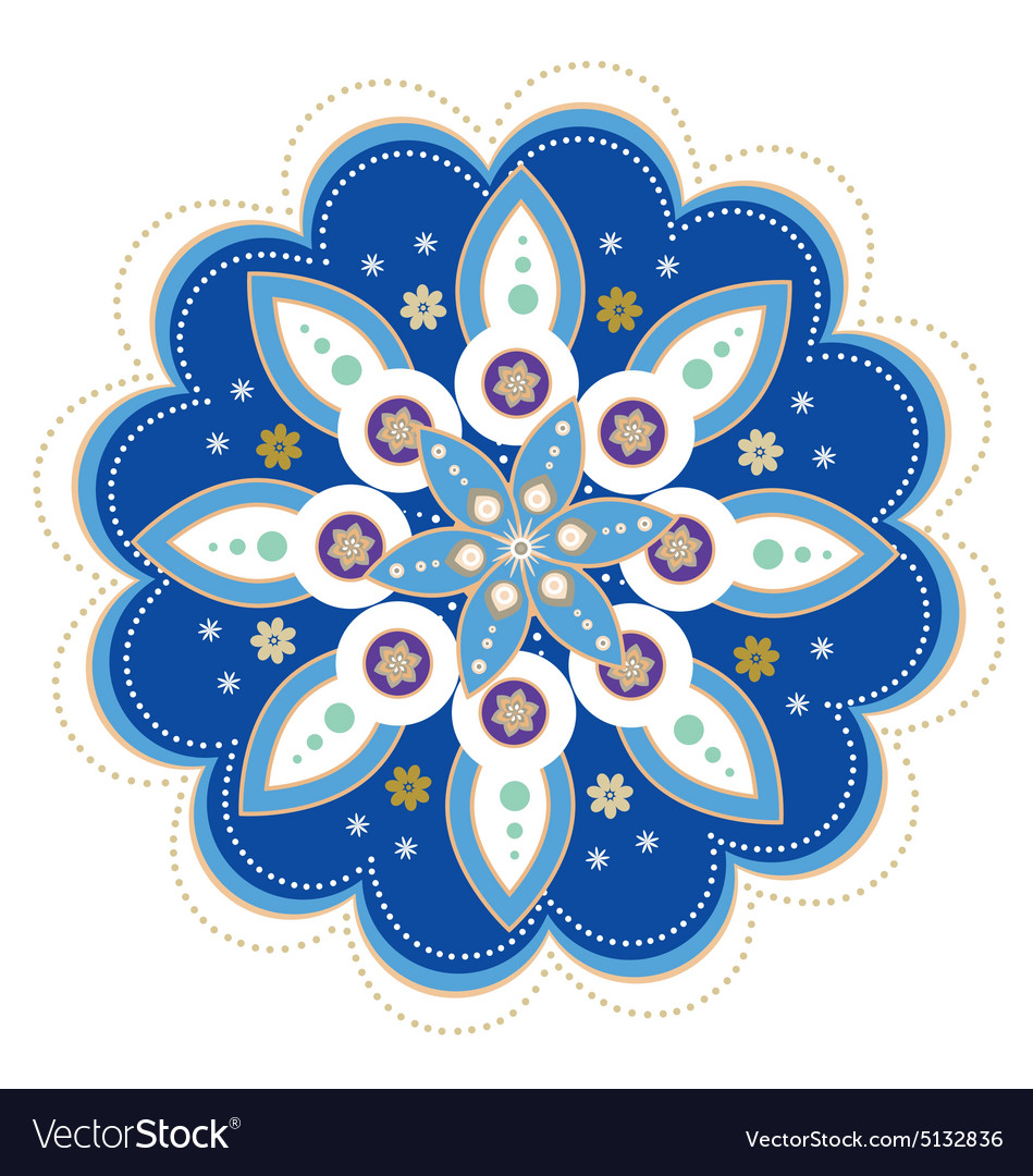 Flower pattern mandala Royalty Free Vector Image