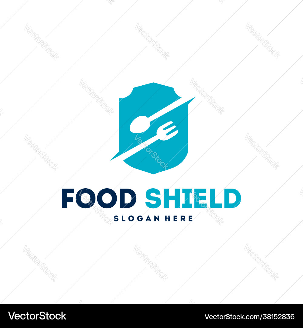 Food shield logo designs template restaurant logo Vector Image