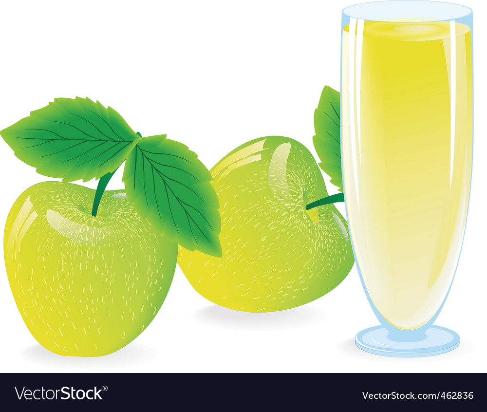 Juice apple Royalty Free Vector Image - VectorStock