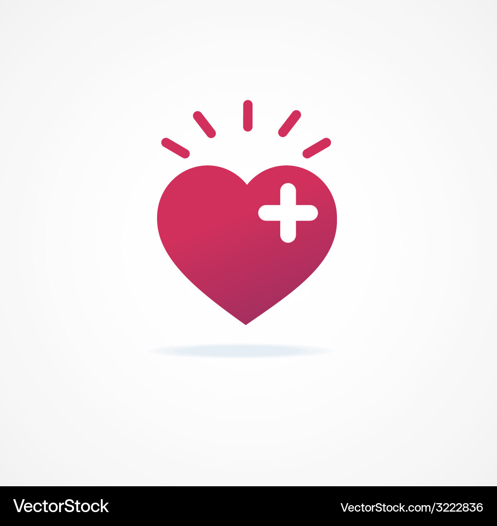 Love signs heart or add icon Royalty Free Vector Image