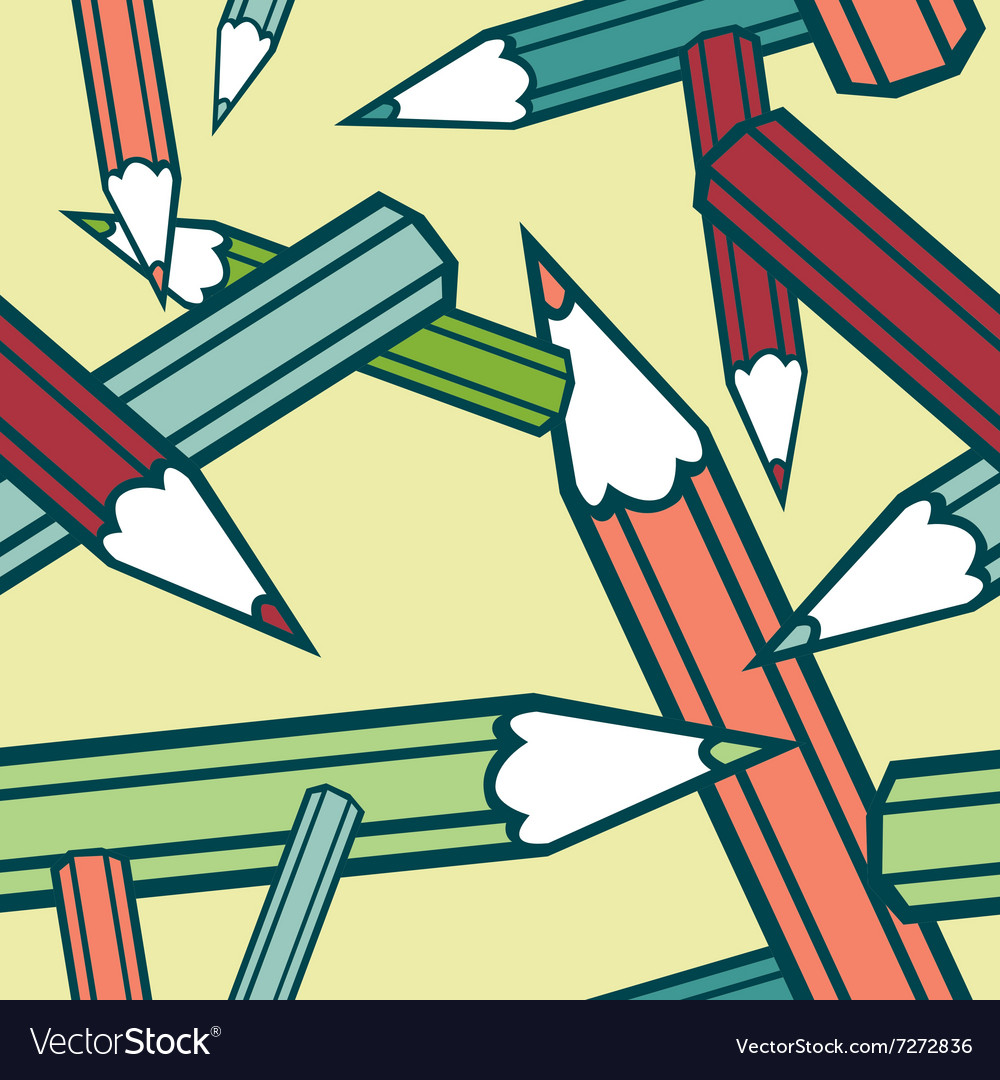 Pencil pattern Royalty Free Vector Image - VectorStock