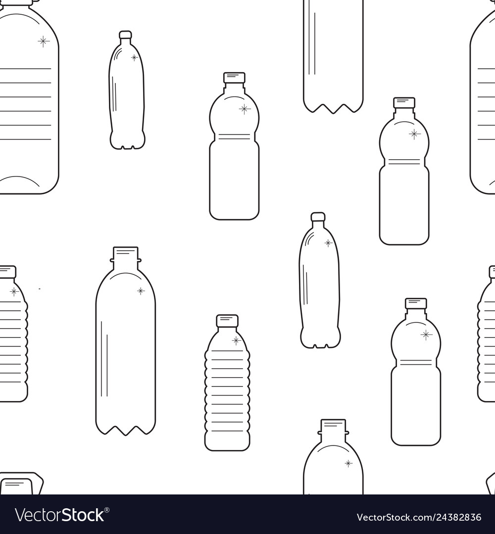 Plastic recyclable items Royalty Free Vector Image