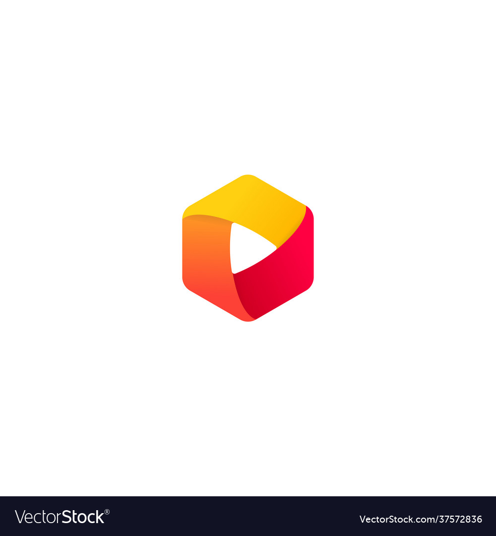 Play button start and launch icon multimedia Vector Image