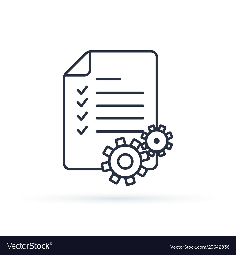 Project management line icon clipboard Royalty Free Vector Project management line icon clipboard Royalty Free Vector