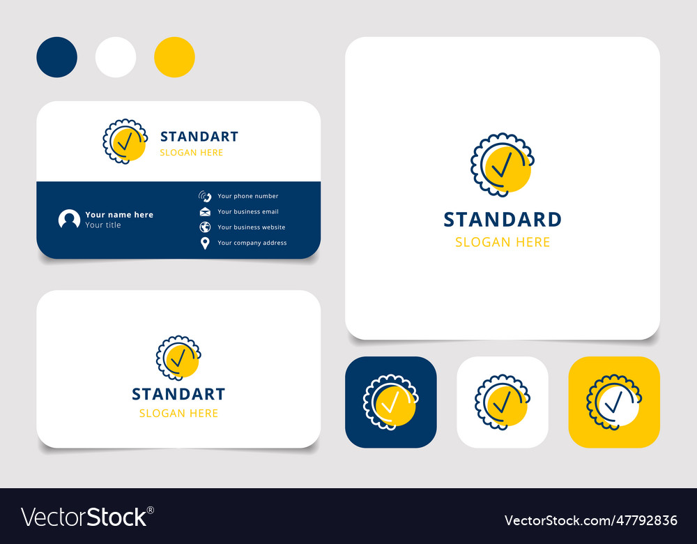 Standart logo design with editable slogan Vector Image