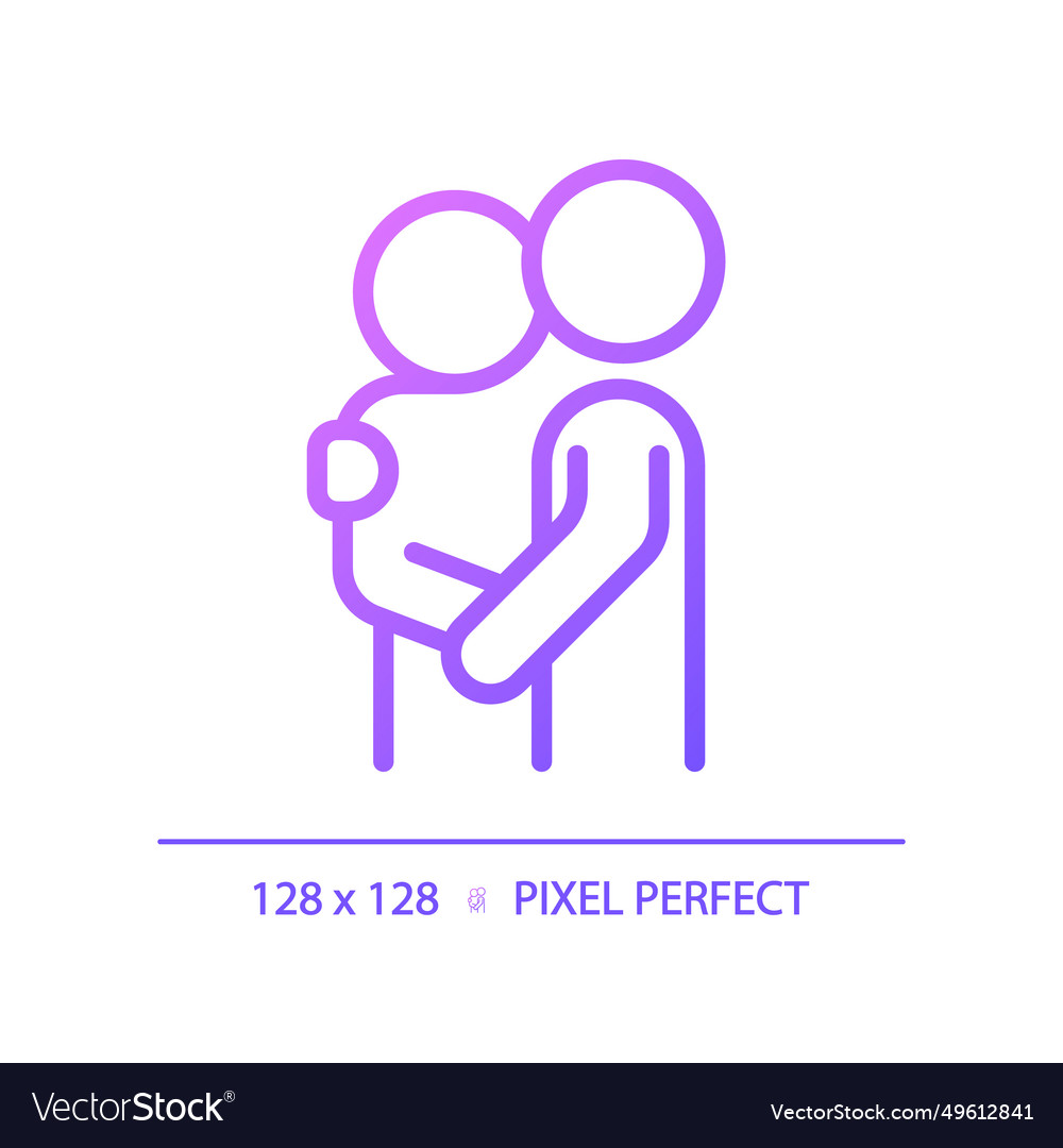 2d thin linear simple gradient caretaking icon Vector Image