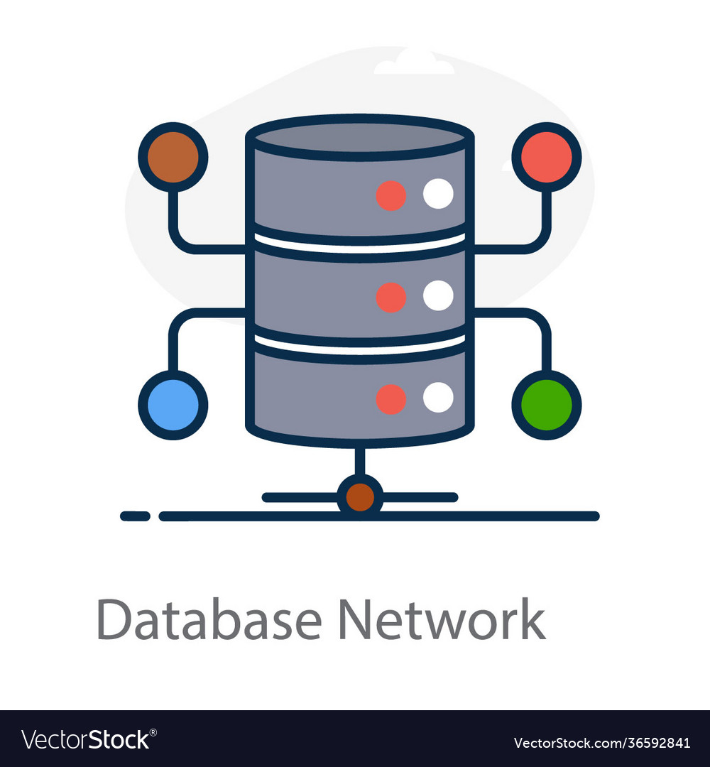 Database network Royalty Free Vector Image - VectorStock