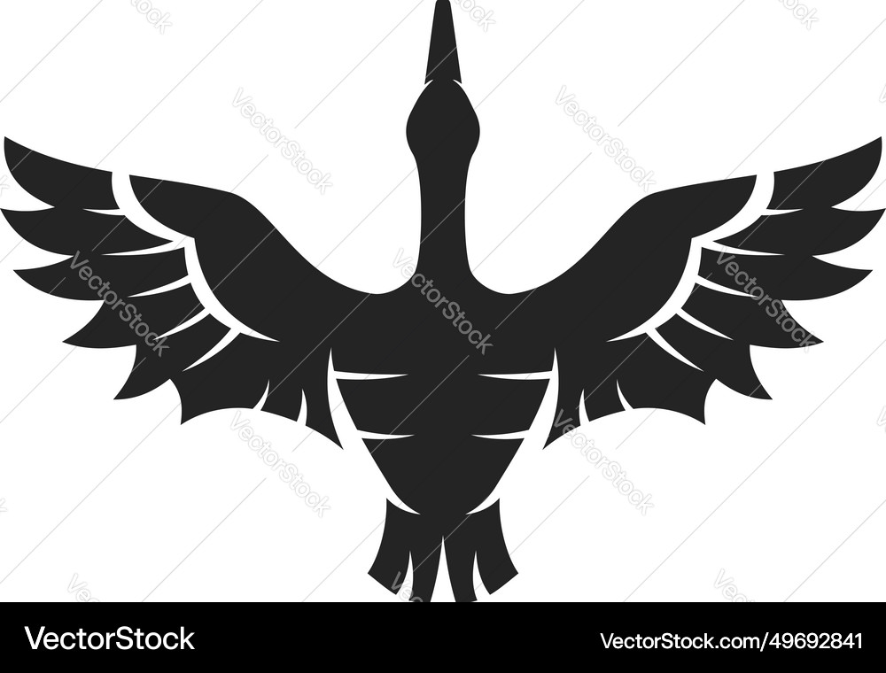 Goose logo template isolated brand identity icon Vector Image