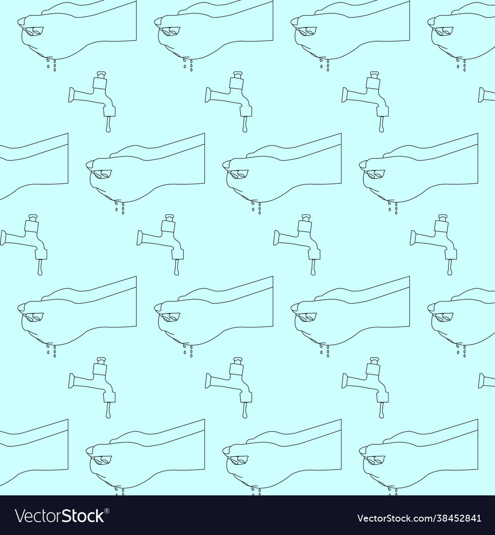 Hand wash pattern Royalty Free Vector Image - VectorStock