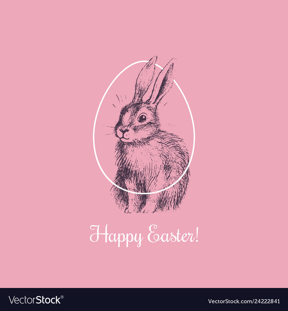 Happy easter bunny Royalty Free Vector Image - VectorStock