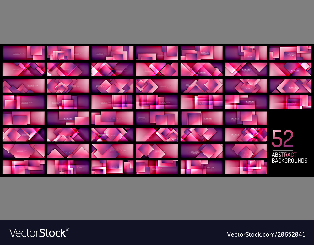 Mega collection square shapes composition Vector Image