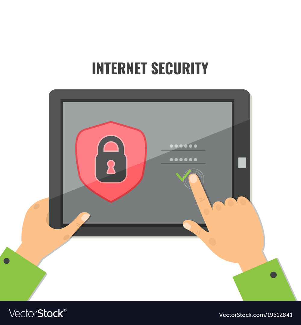 Mobile security data protection concept Royalty Free Vector
