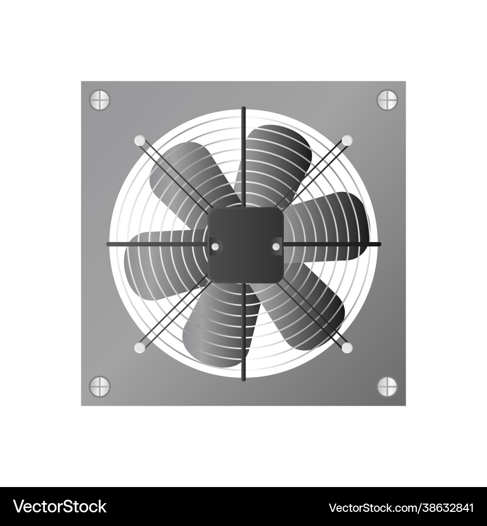 Realistic Style Exhaust Fan Cooler Royalty Free Vector, 58% OFF