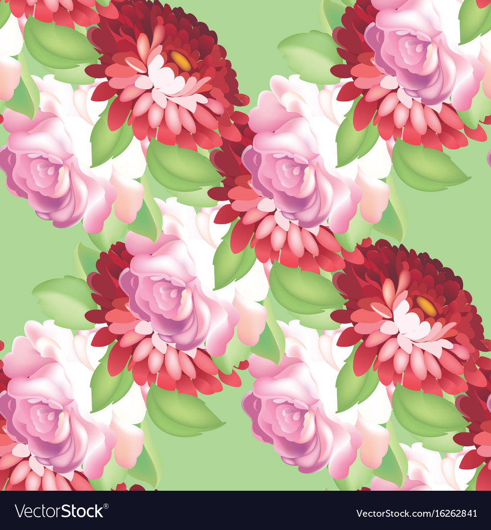 Seamless rose pattern Royalty Free Vector Image