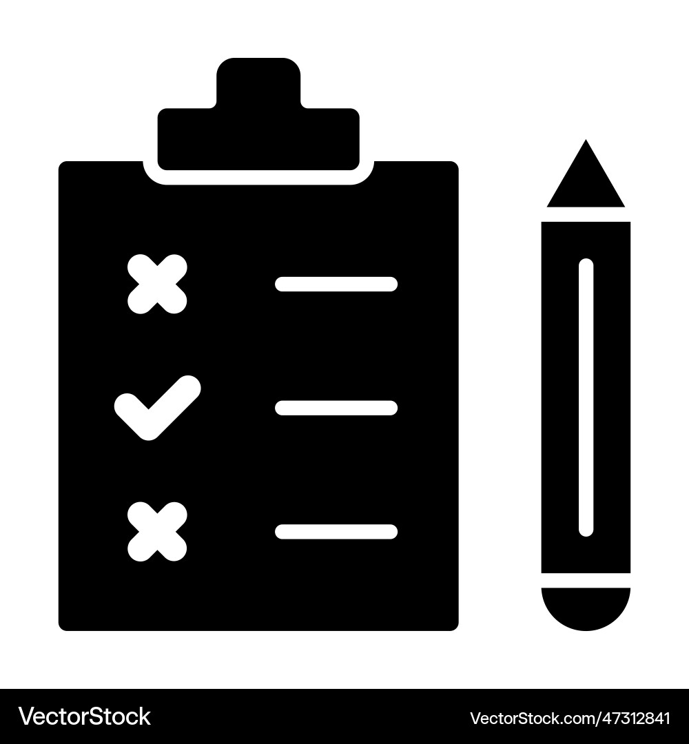 Test glyph icon for personal and commercial use Vector Image
