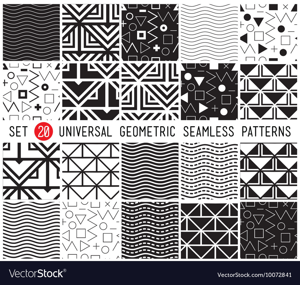 Universal set seamless patterns Royalty Free Vector Image