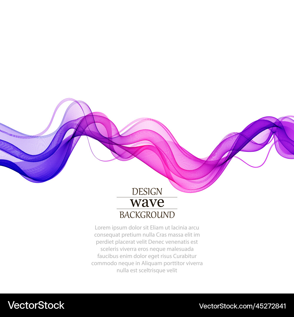 Wavy lines on white background transparent purple Vector Image