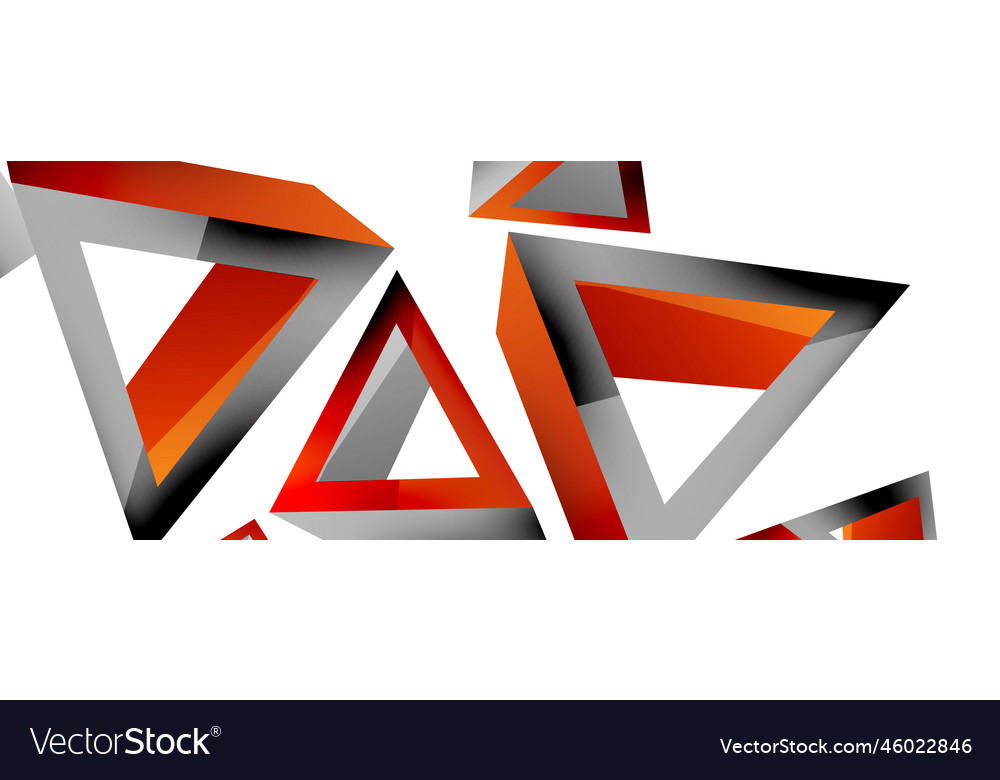 3d triangle abstract background basic shape Vector Image
