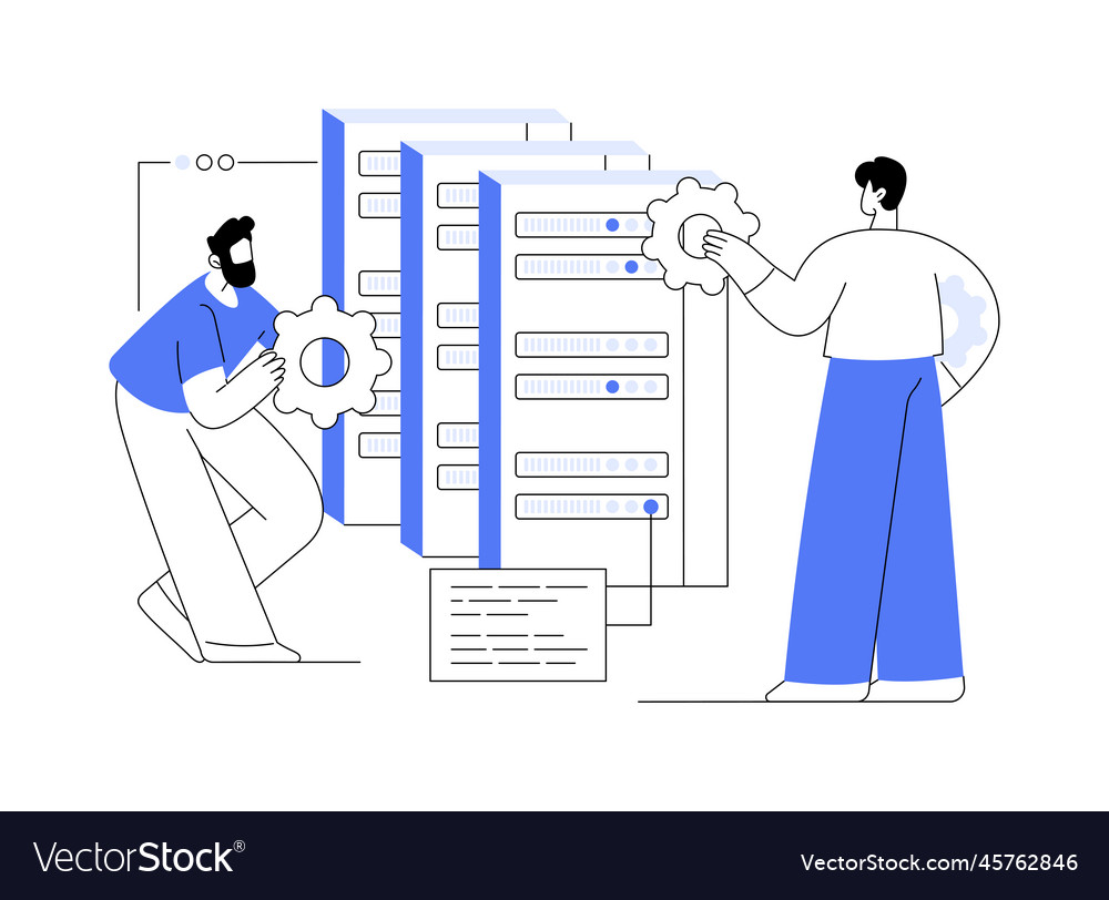 Big data developer abstract concept Royalty Free Vector