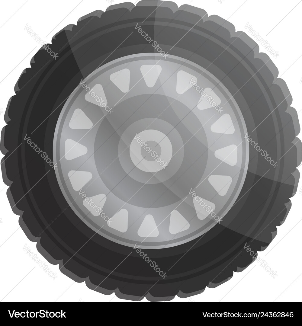 Car wheel icon cartoon style Royalty Free Vector Image