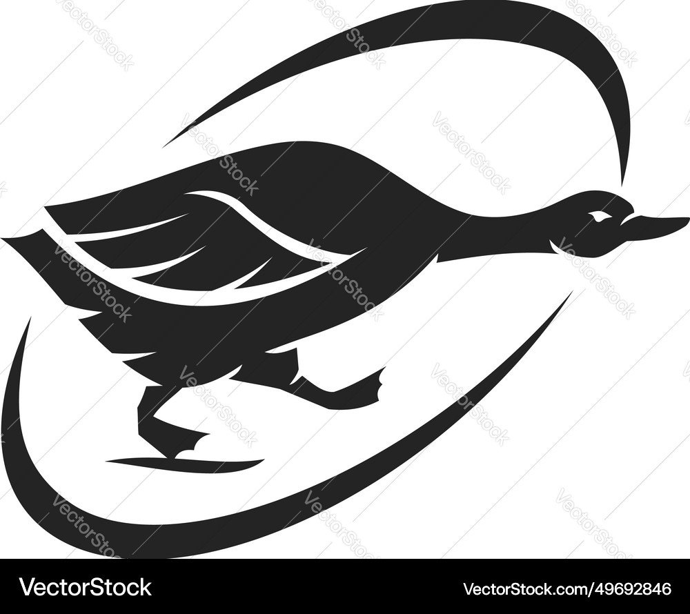 Goose logo template isolated brand identity icon Vector Image