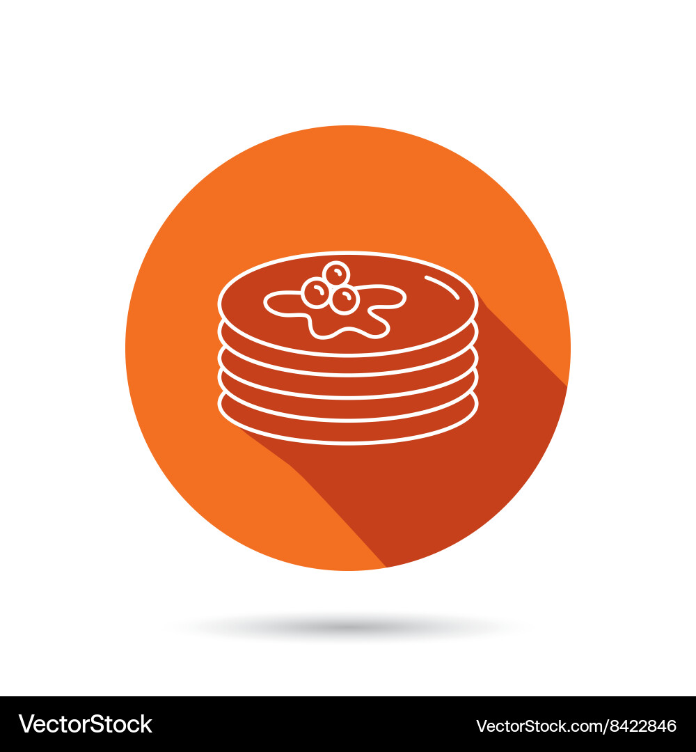 Pancakes icon american breakfast sign Royalty Free Vector