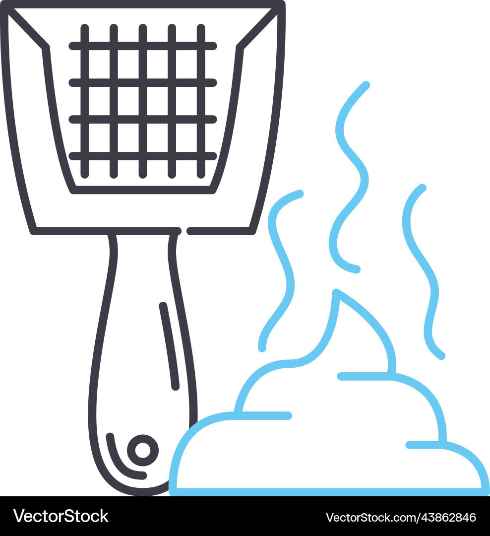 Scoop line icon outline symbol Royalty Free Vector Image