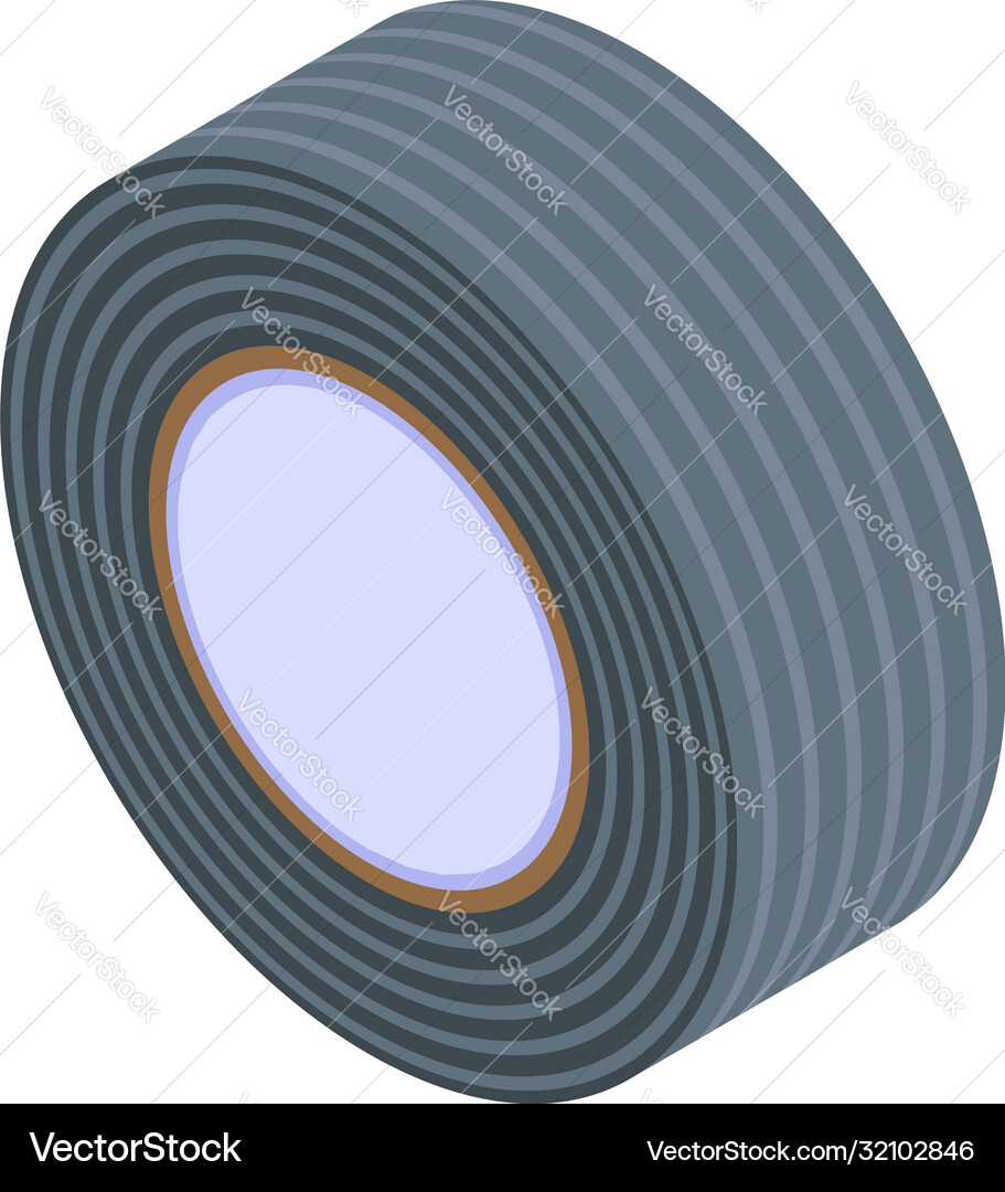 Scotch strip band icon isometric style Royalty Free Vector