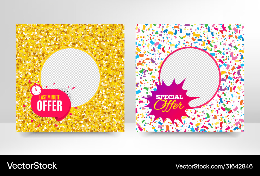 Special offer and last minute offer timer badge Vector Image