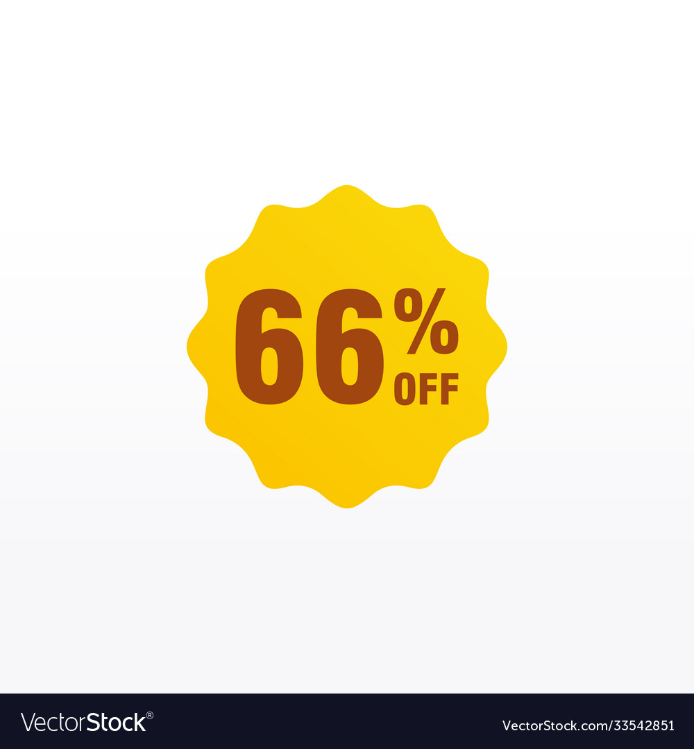 66 discount sales badges for labels stickers Vector Image