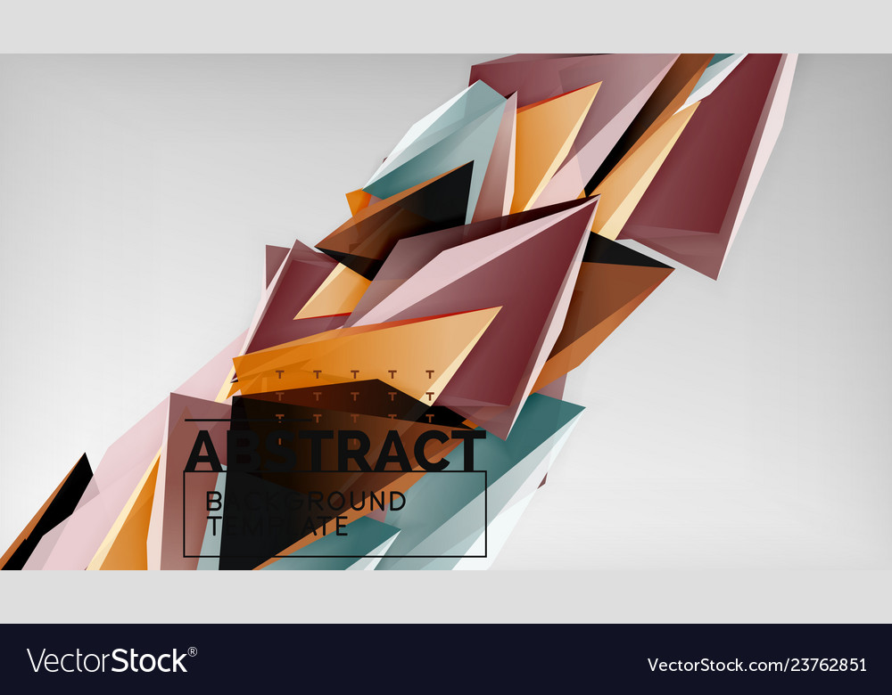 Abstract color triangles geometric background Vector Image