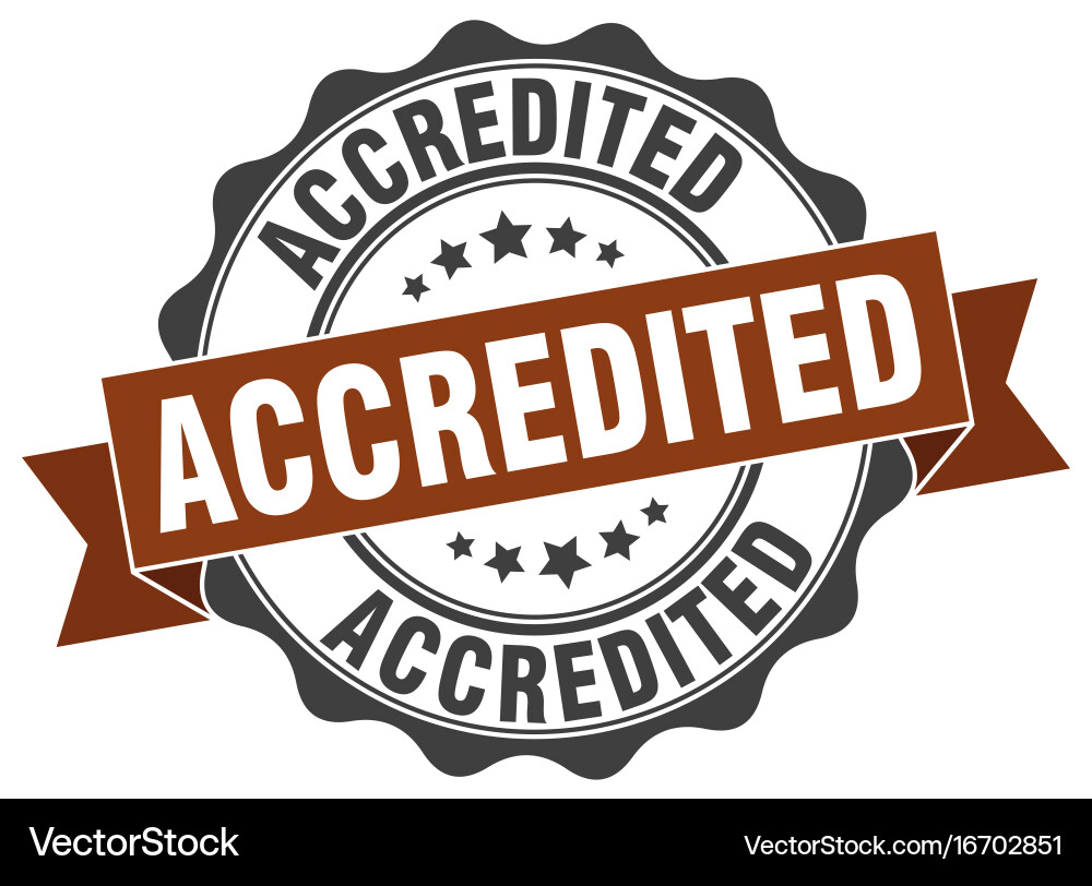 Accredited stamp sign seal Royalty Free Vector Image
