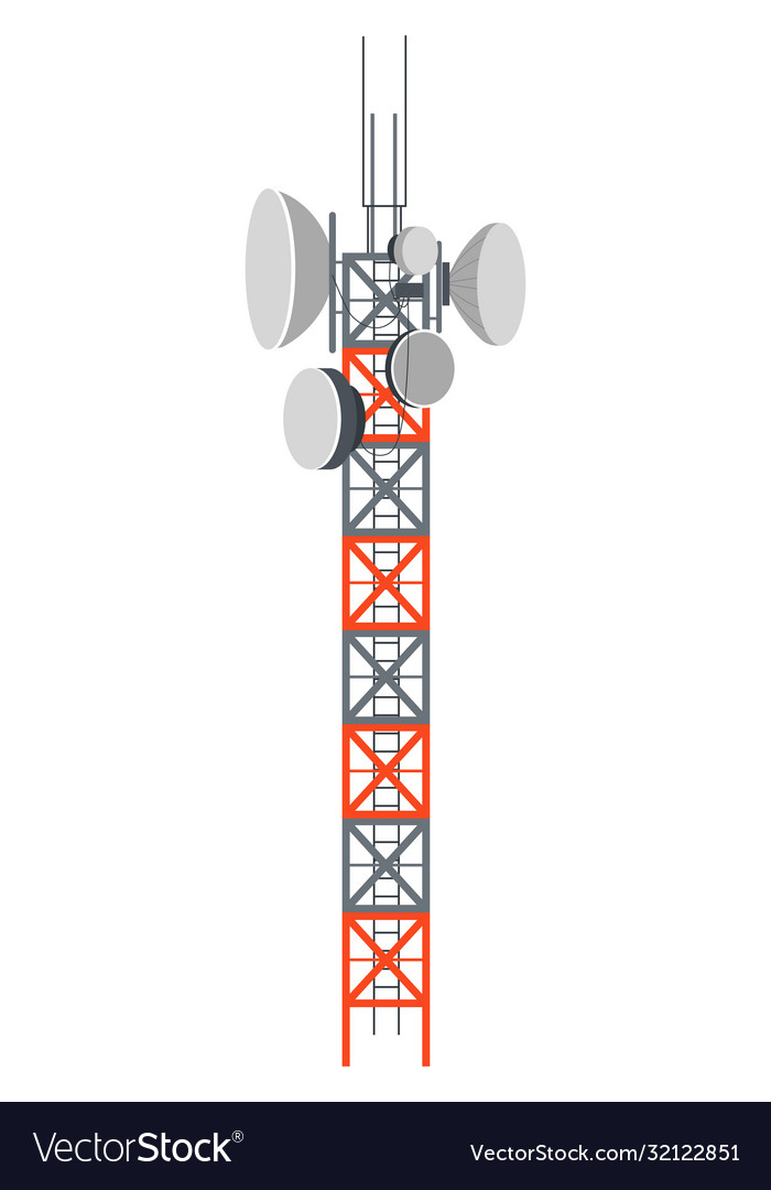 Broadcasting tower power station or signal Vector Image