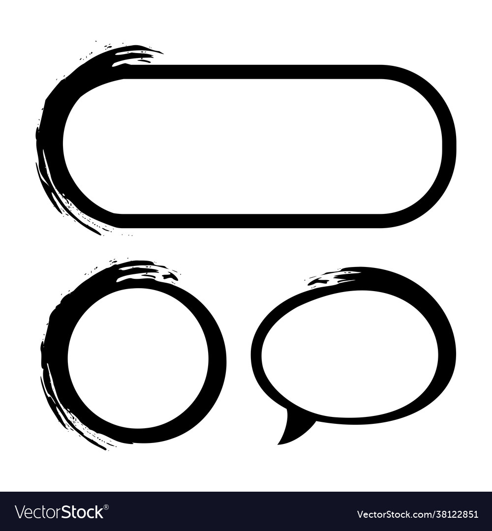 Chat and speech bubble icons set on white Vector Image