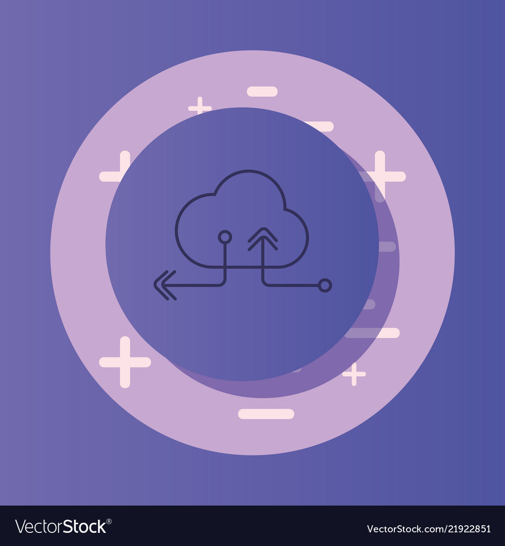 Cloud storage design Royalty Free Vector Image
