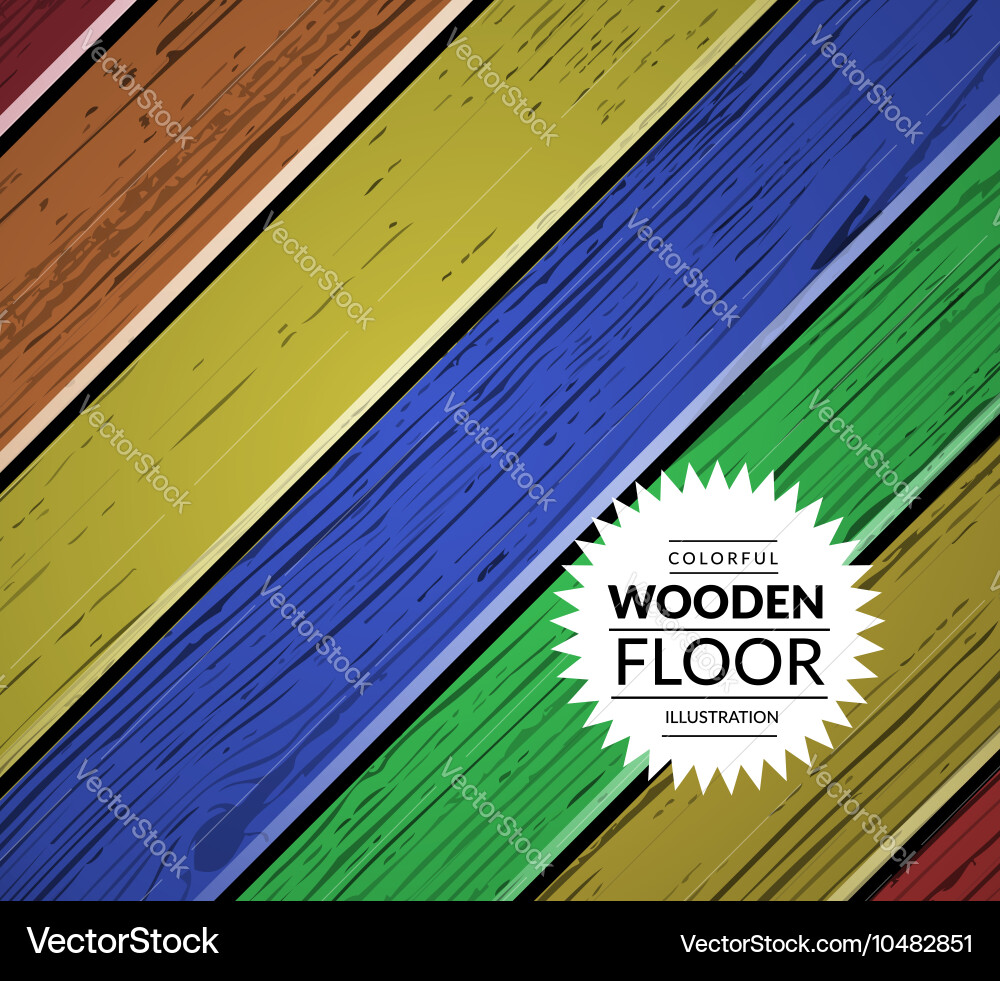 Colorful wooden background Royalty Free Vector Image