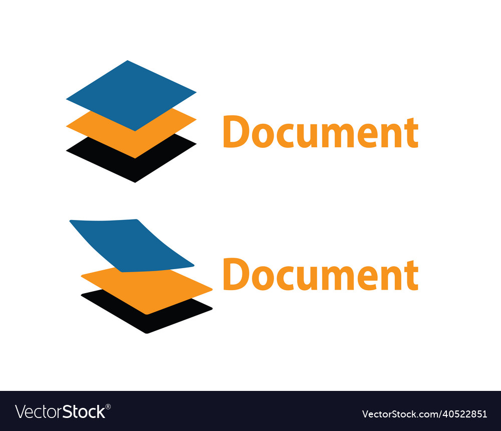Document logo design Royalty Free Vector Image