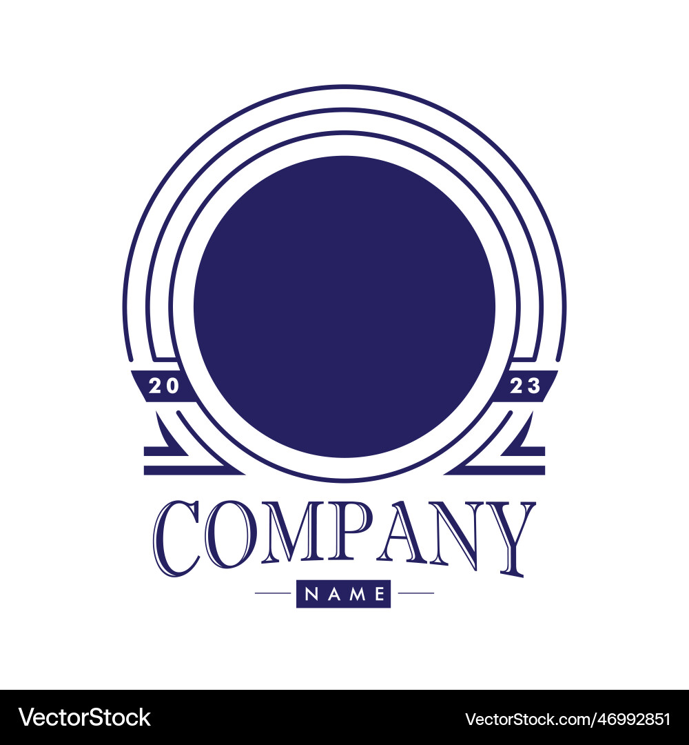 Frame with an empty circle to place the logo Vector Image