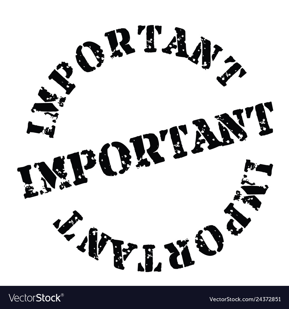 Important stamp Royalty Free Vector Image - VectorStock
