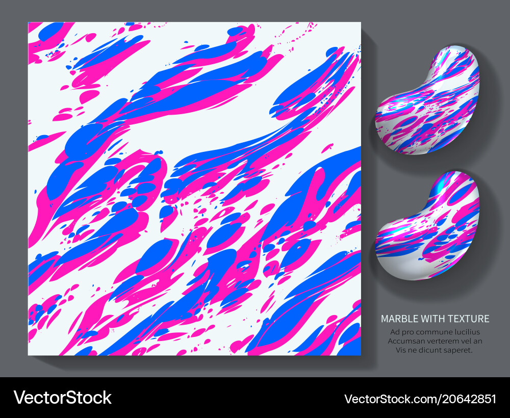 Pink blue marble on a white background stylish Vector Image