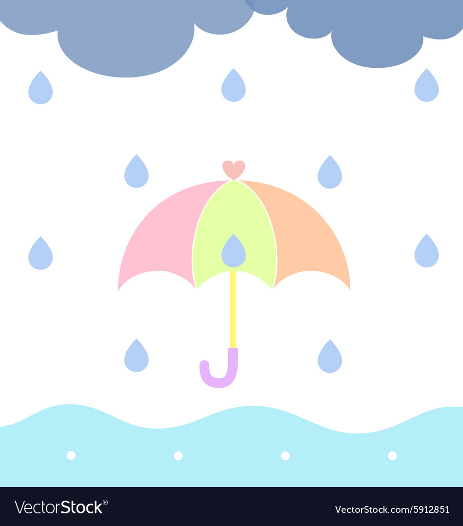 Rainy cloudy Royalty Free Vector Image - VectorStock