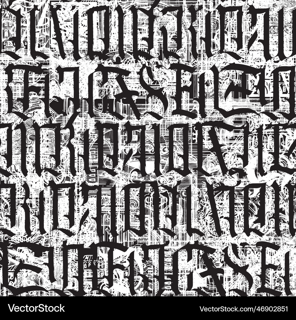 Seamless pattern of ornate monochrome gothic Vector Image